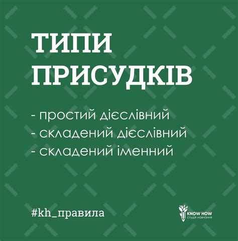 Know How студія навчання Kh правила 👀 Присудок — головний член