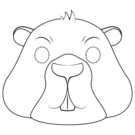 Groundhog Mask Printable Fanny Printable