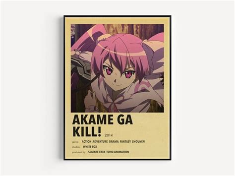 Vintage Akame Ga Kill Poster Etsy