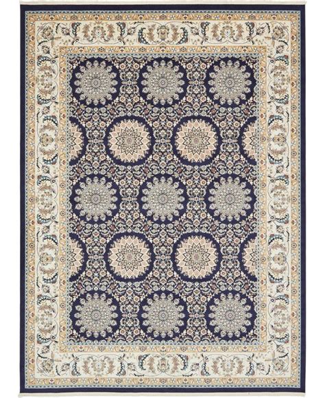 Bayshore Home Zara Zar8 Navy Blue 10 X 13 Area Rug Macys Navy