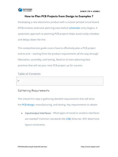 How To Plan Pcb Projects From Design To Examples Pdf Printed Circuit Board Reliability