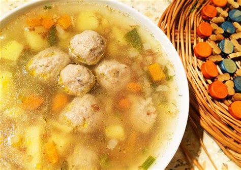 Картопляний суп з мясними фрикадельками