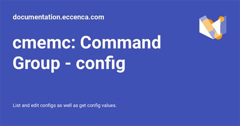 Cmemc Command Group Config Documentation Eccenca