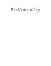 Materials Selection And Design A Comprehensive Guide To The Course Hero