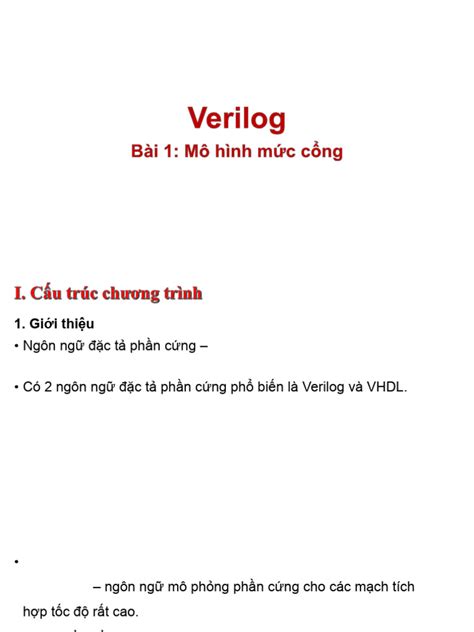 Chương 2 Verilog 01 Pdf