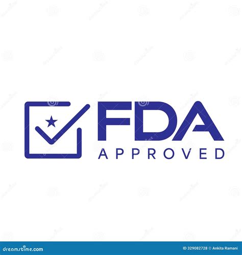 Usa Fda Approved Product Beautiful Icon With Tick In Blue Color