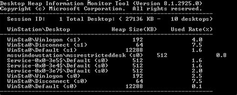 Desktop Heap Monitor For Windows Vista Server 2008 And 7 Just Let It