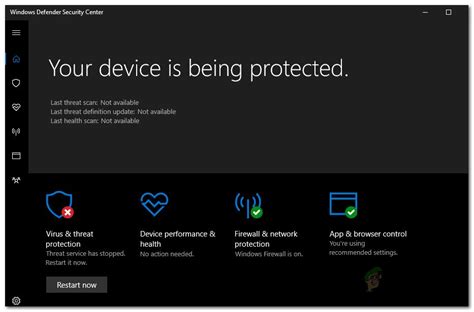 FIX Windows Defender Threat Service Has Stopped