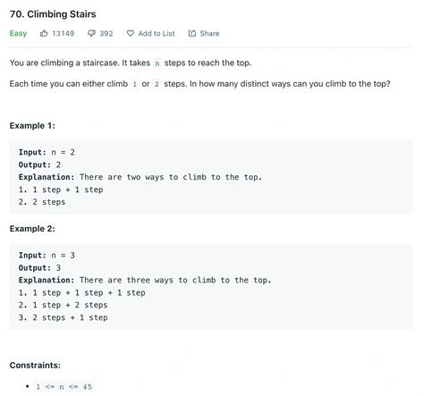Climbing Stairs Leetcode — Blind 75 Dpmemoization By Ekta Dhobley