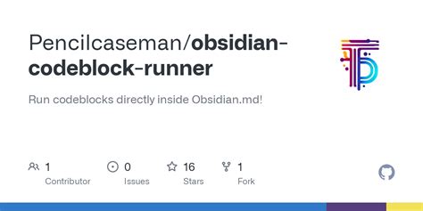Github Pencilcasemanobsidian Codeblock Runner Run Codeblocks