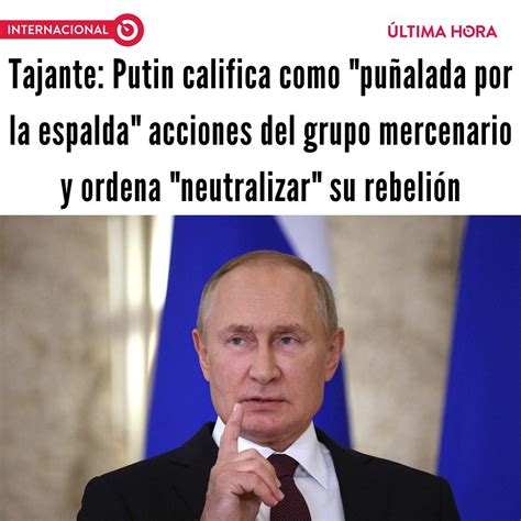 Última Hora Col On Twitter Contundente El Presidente Ruso Vladímir