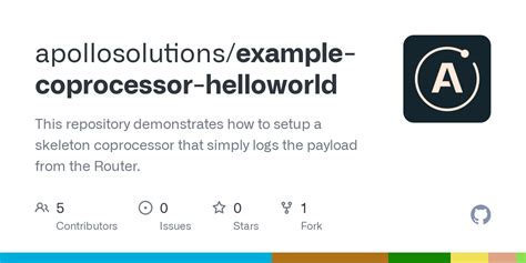 Github Apollosolutionsexample Coprocessor Helloworld This Repository Demonstrates How To