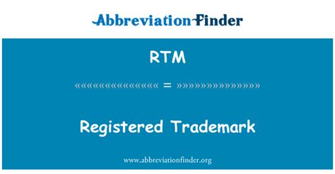 Rtm Stands For Registered Trademark Abbreviation Finder