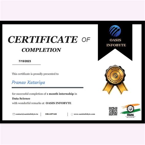 Pranav Katariya On Linkedin Oasisinfobyte Datascience Internship