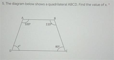 The Diagram Below Shows A Quadrilateral Abcd F Gauthmath