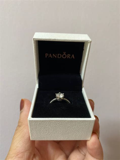 Pandora Clear Sparkling Crown Ring Womens Fashion Jewelry