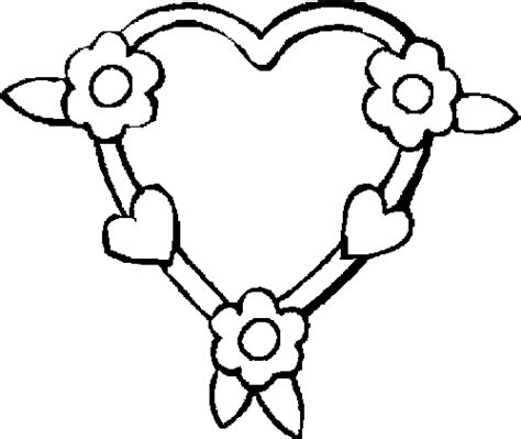 Disegno Da Colorare Cuore Adornato Da Margherite E Cuoricini