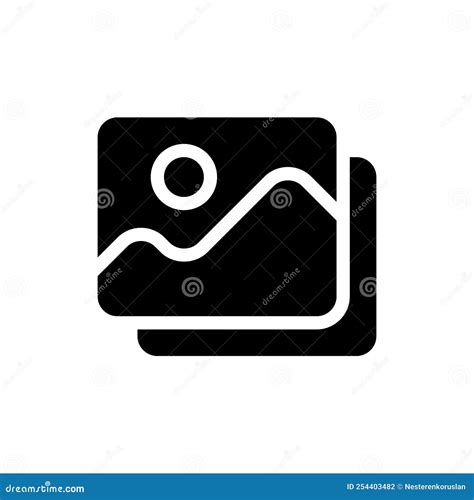 Set Of Pictures Black Glyph Ui Icon Stock Vector Illustration Of Design Icon 254403482