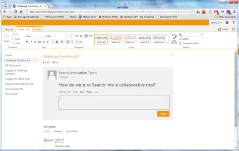 how do i load a sharepoint 2013 discussion page in reply mode stack
