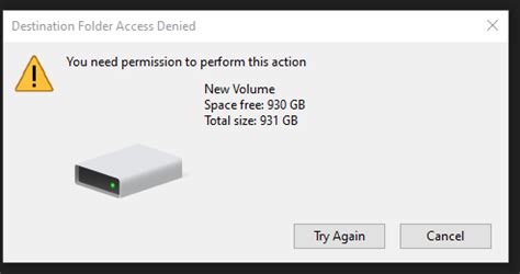 Windows Hard Drive Permission Errors Super User