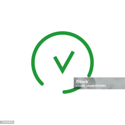확인 표시 및 교차 아이콘격리 선형 스타일로 녹색 으로 칠해진 기호입니다 벡터 일러스트레이션 개체 그룹에 대한 스톡 벡터 아트