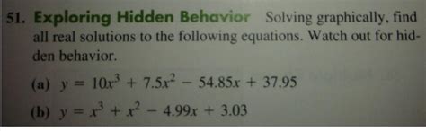 Solved 51 Exploring Hidden Behavior Solving Graphically