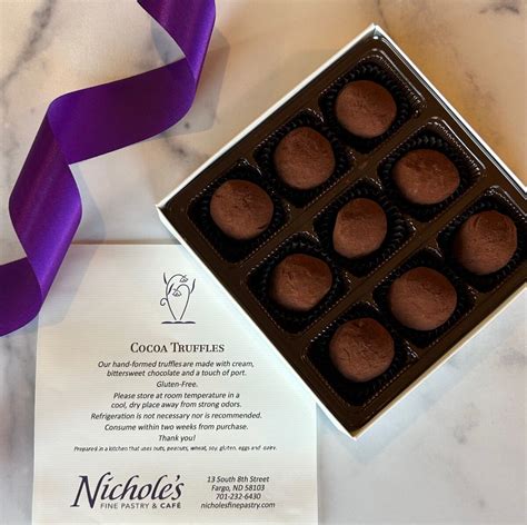 Cocoa Truffles 9 Piece Nichole S Fine Pastry
