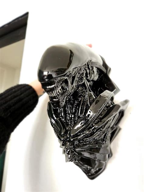 3d Printed Xenomorph Bust Wall Mount Made With Bambu P1s・cults