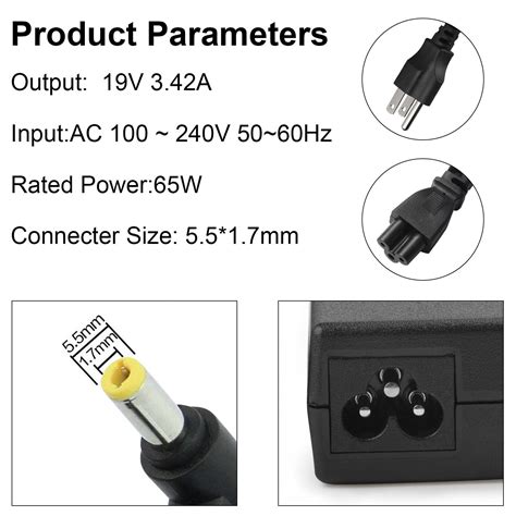AC Power Adapter Charger Cord 65W For Acer Aspire 3 A315 21 95KF A315