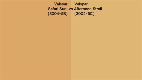 Valspar Safari Sun Vs Afternoon Stroll Side By Side Comparison