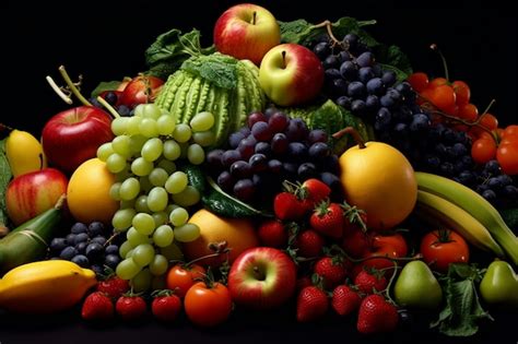 Premium Ai Image Fruits And Vegetables Image Generative Ai