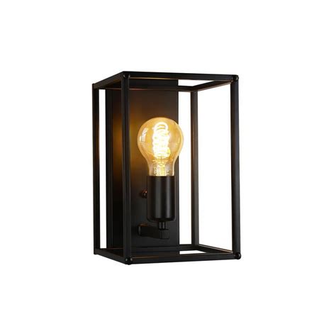 Zmh Wandleuchte Retro Wandlampe Schwarz E27 Metall Industrial