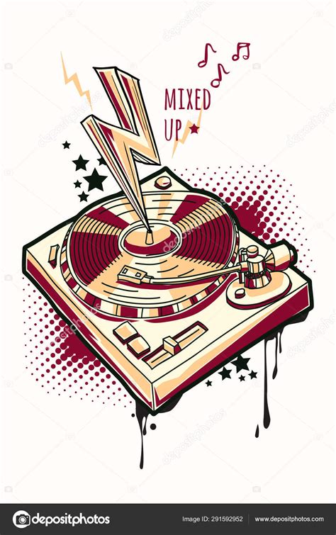 Dj Turntable Cartoon At Mary Aplin Blog