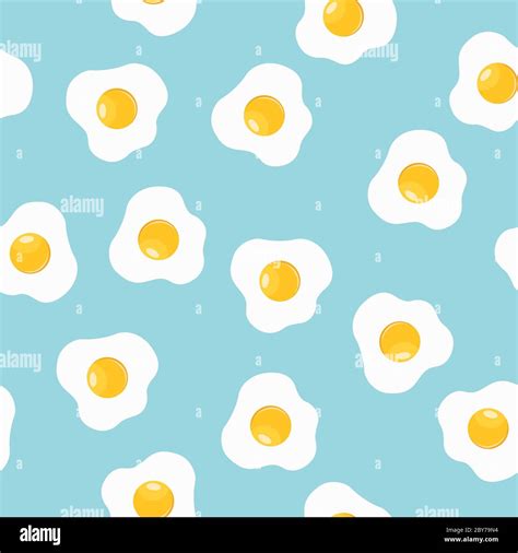 Vector Seamless Fried Eggs Pattern Or Wallpaper Stock Vector Image