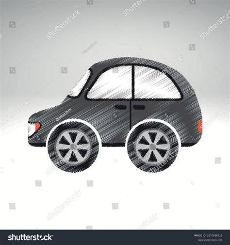 Vector Illustrator Car Isolated On White Stock Vector Royalty Free