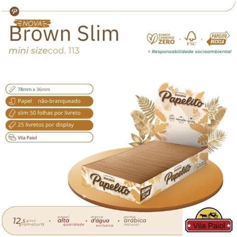 SEDAS Seda Papelito Brown Slim Mini Size Display C 25 Livretos