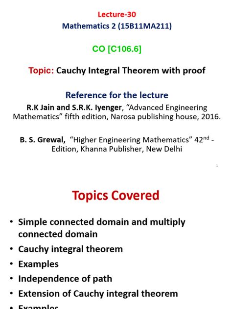 maths 2 l30 cauchy integral theorem with proof download free pdf