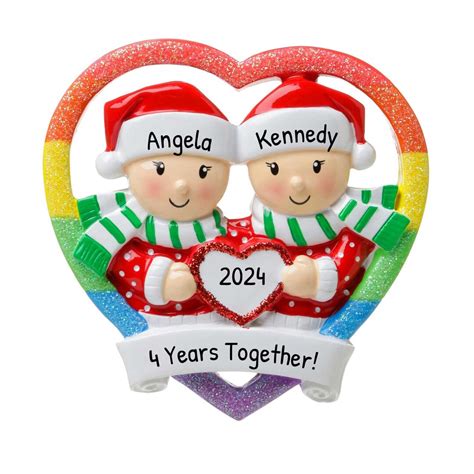 Personalized Lesbian Ornament Lgbtq Ornament Gay Pride Ornaments