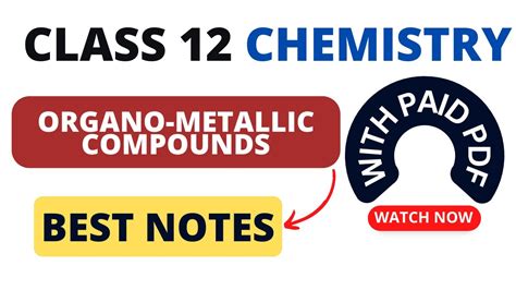 Class 12 Organo Metallic Compound Notes Handwritten Chemistry YouTube