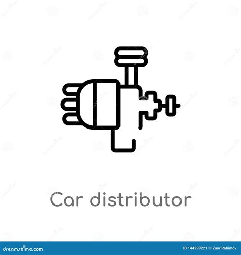 Car Distributor Vector Icon On White Background Flat Vector Car Distributor Icon Symbol Sign