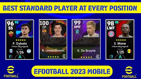 Best STANDARD PLAYERS For Every POSITION EFootball 2023 Mobile