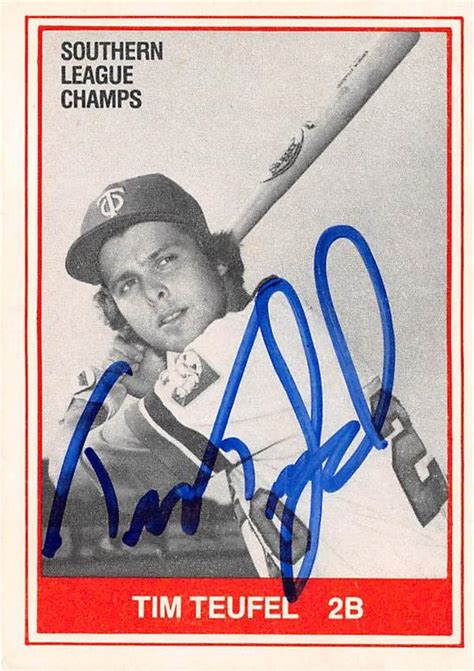 Tim Teufel Autographed Baseball Card 1982 Tcma 9 Champions Orlando