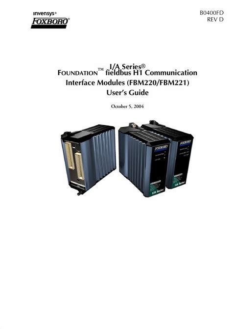 Pdf Foundation™ Fieldbus H1 Communication Interface Modules Dokumen