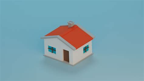 Five Low Poly Houses Free Vr Ar Low Poly D Model Cgtrader