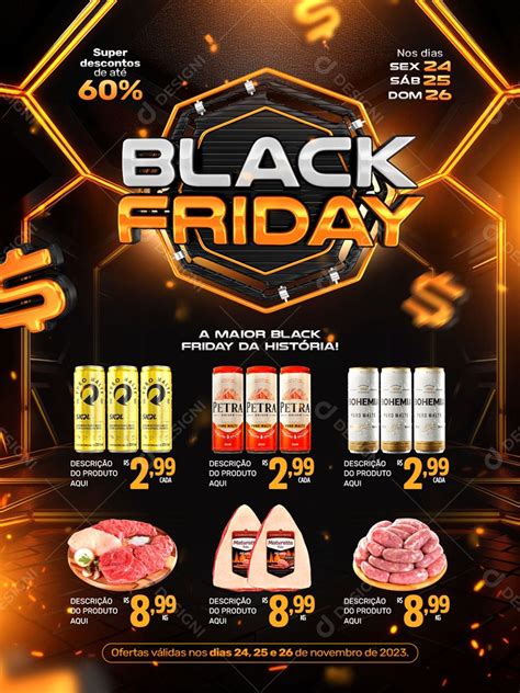 Social Media Encarte Supermercado Black Friday PSD Editável download Designi