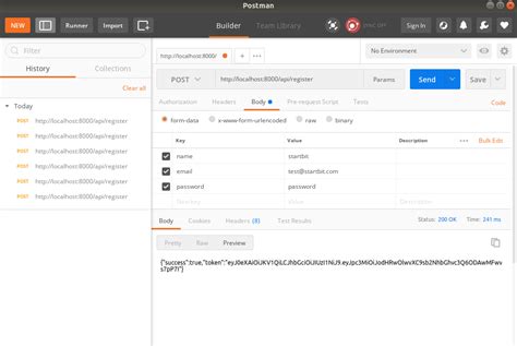 Rest API Using JWT Authentication With Laravel 6 13 1 Startbit It