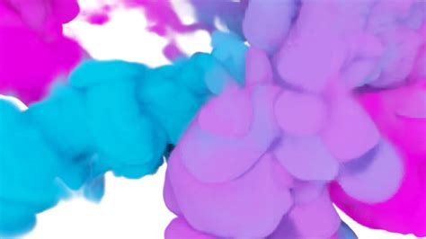 흰색 배경에 여러 가지 빛깔의 연기 추상 다채로운 연기가 공중에 떠 있습니다 공중에서 연기의 움직임 3d 렌더링 0명에 대한