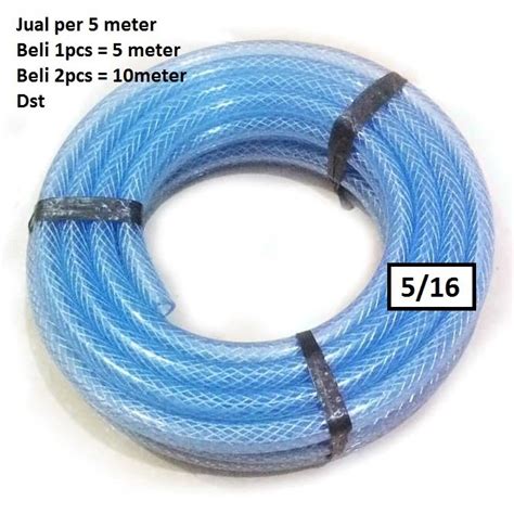 Jual Jual Per 5Meter Selang Serat Benang Tebal Ukuran 516 Inch Untuk