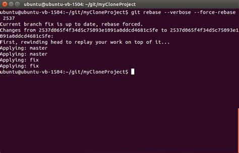 Ubuntu Git その350 リベースを行う必要がない時でも、強制的にリベースを行う（git Rebase） Kledgeb