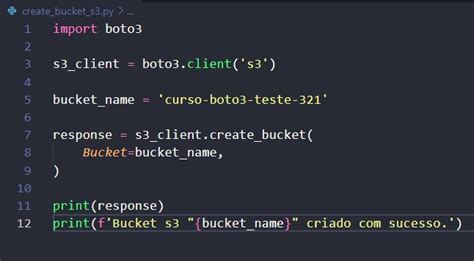 Criação De Bucket S3 Na Aws Usando Python E Boto3